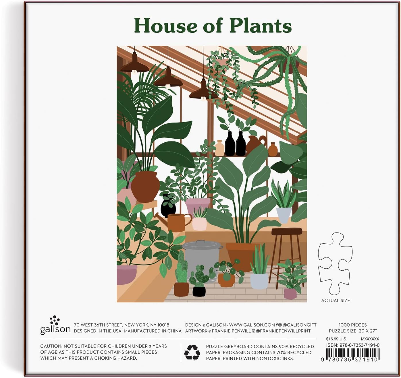 House of Plants - Puzzle by Galison | 1000-Piece Jigsaw Puzzle ...