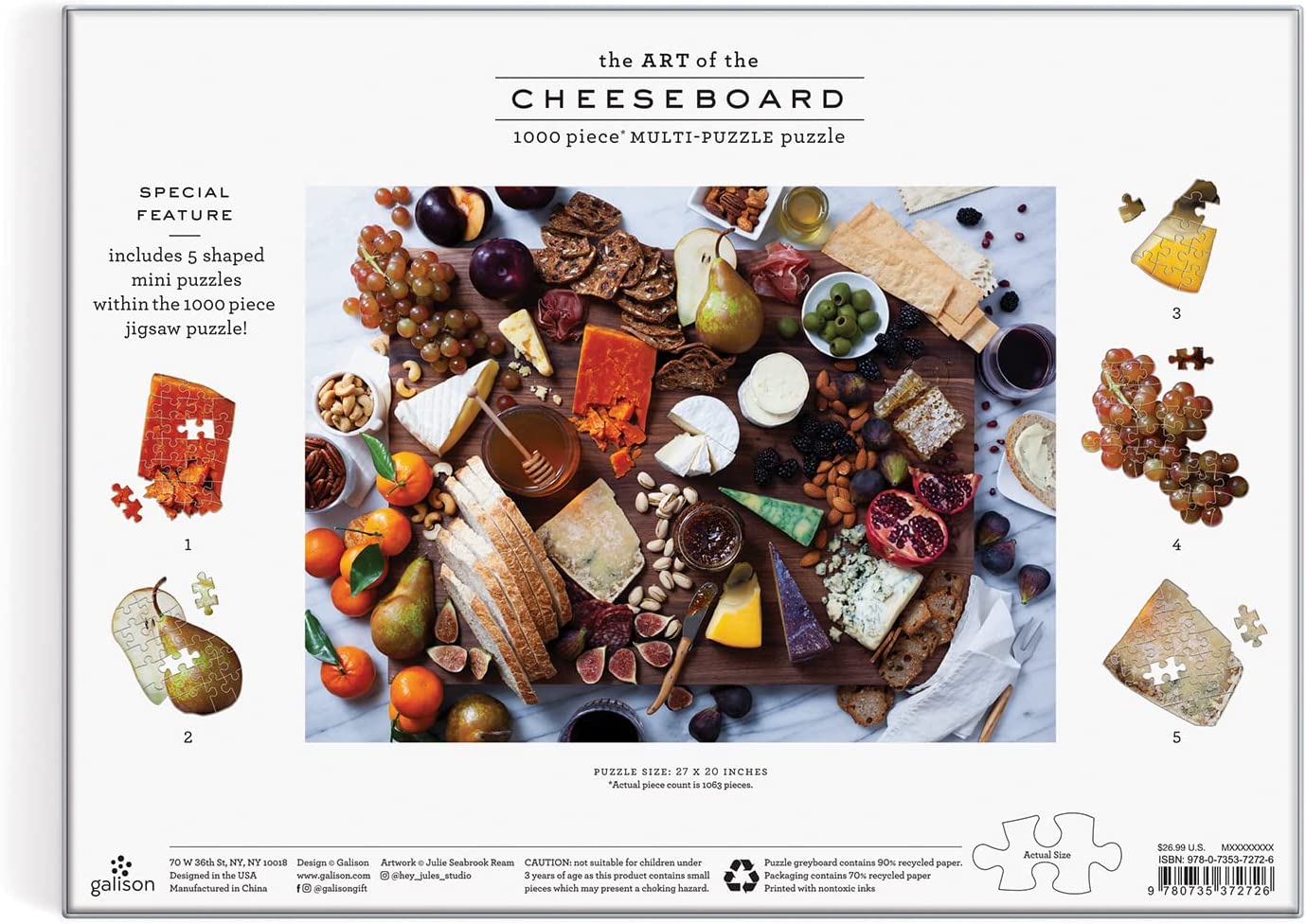 The Art of the Cheeseboard - Multi-Puzzle, 1000-Piece Jigsaw Puzzle by ...