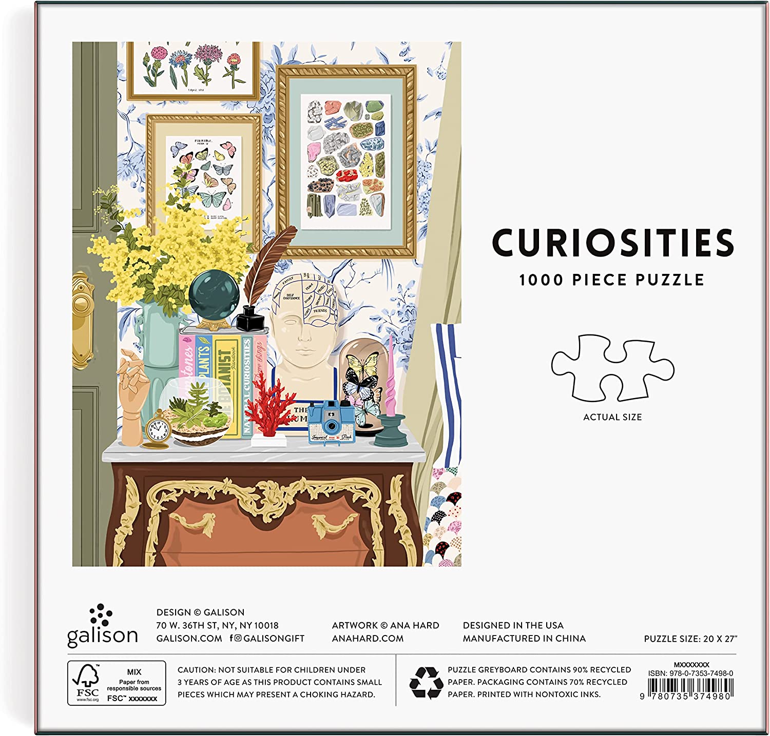 Curiosities - Puzzle by Galison | 1000-Piece Jigsaw Puzzle ...