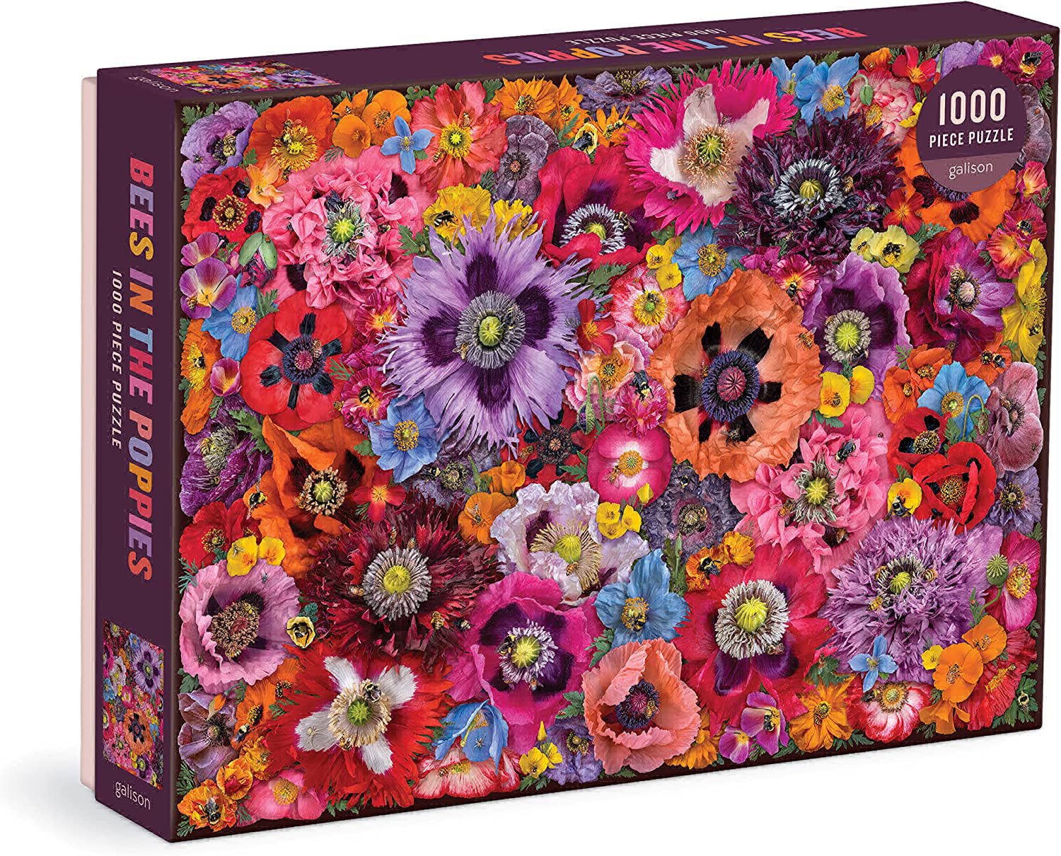 Bees in the Poppies - Puzzle, 1000-Piece Jigsaw Puzzle by Galison ...