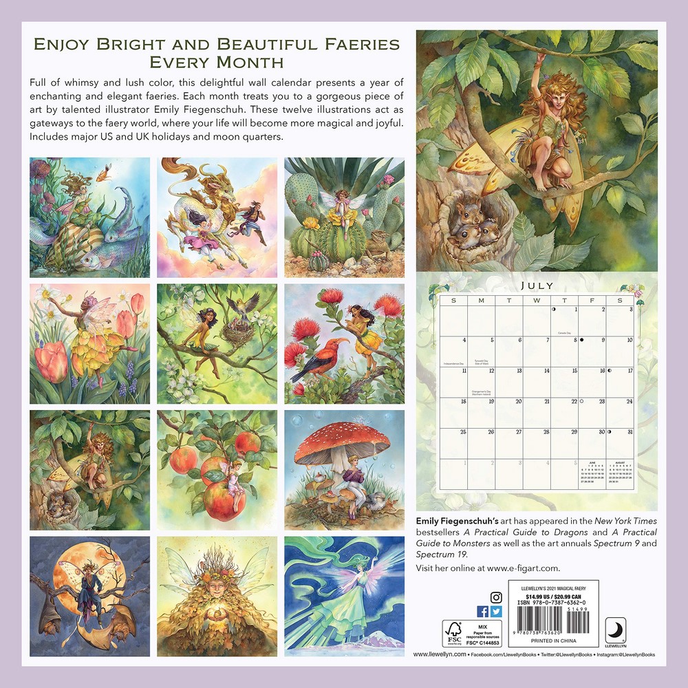 Llewellyn's Magical Faery - 2021 Wall Calendar by Llewellyn ...
