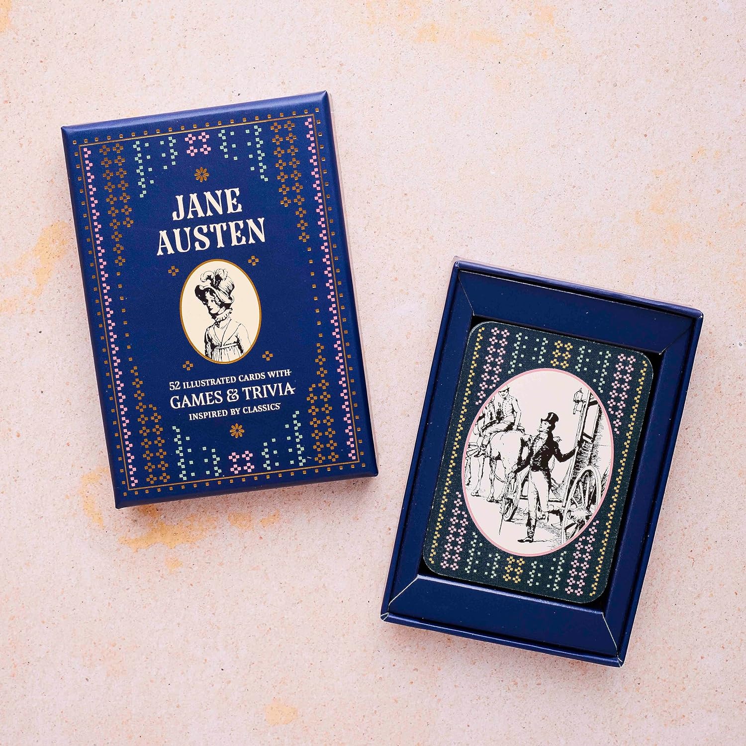 Jane Austen - A Card and Trivia Game by Pyramid | 52 illustrated cards ...