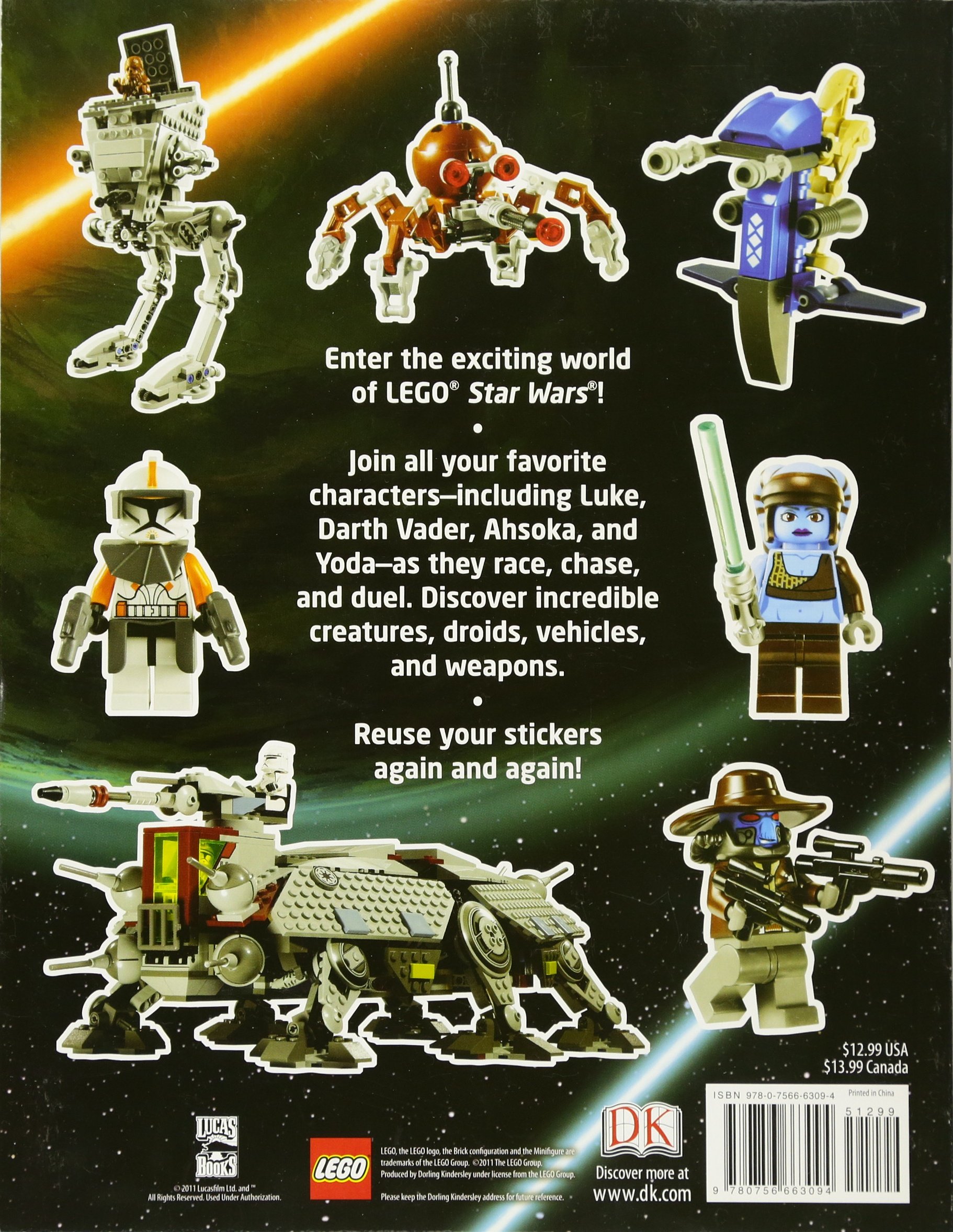 LEGO Star Wars Ultimate Sticker Collection, More Than 1000 Reusable ...