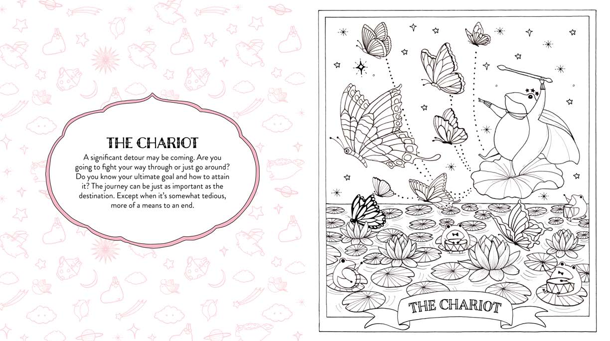 Kawaii Tarot Coloring Book, Color Your Way Through the Cutest of Tarot ...