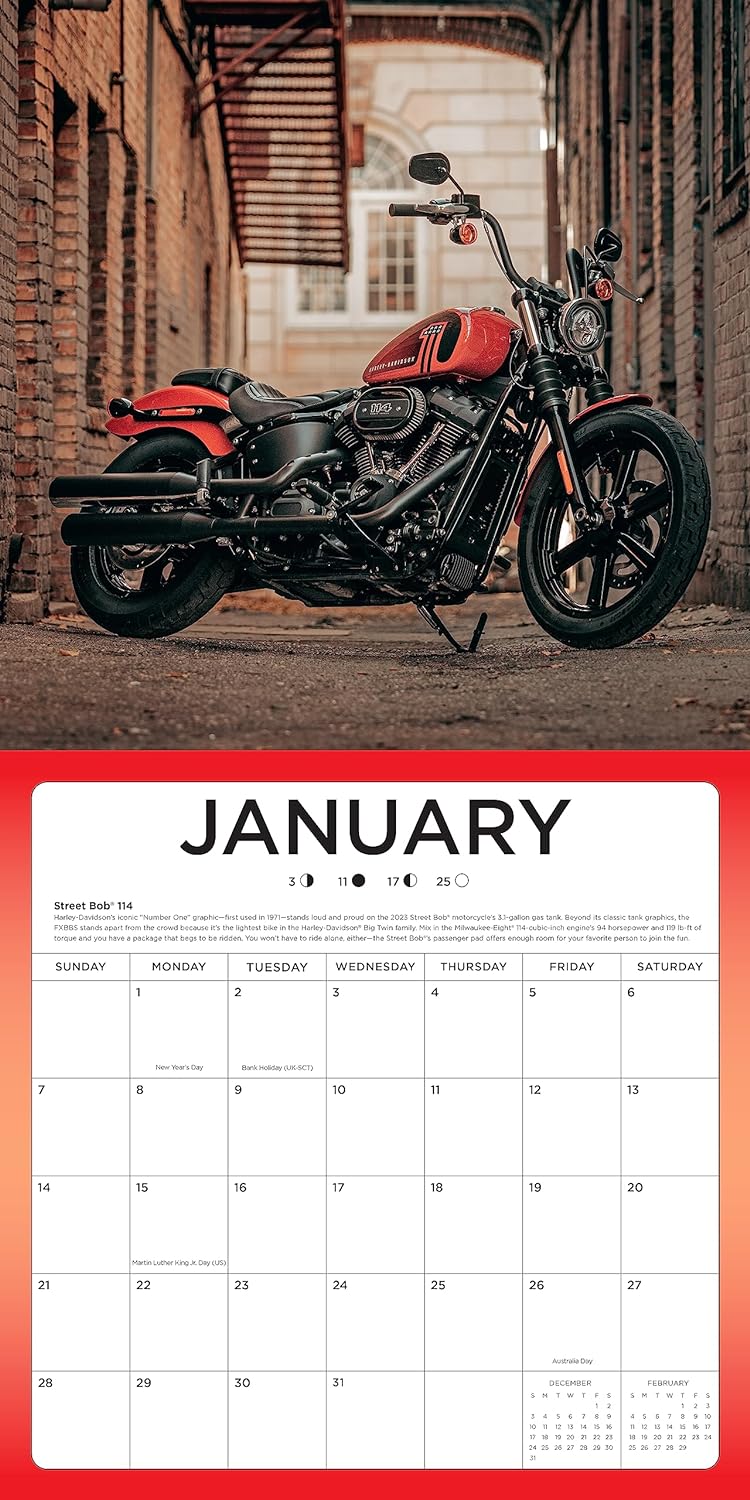 Harley-Davidson - 2024 Wall Calendar (16-Month), September 2023 Through ...