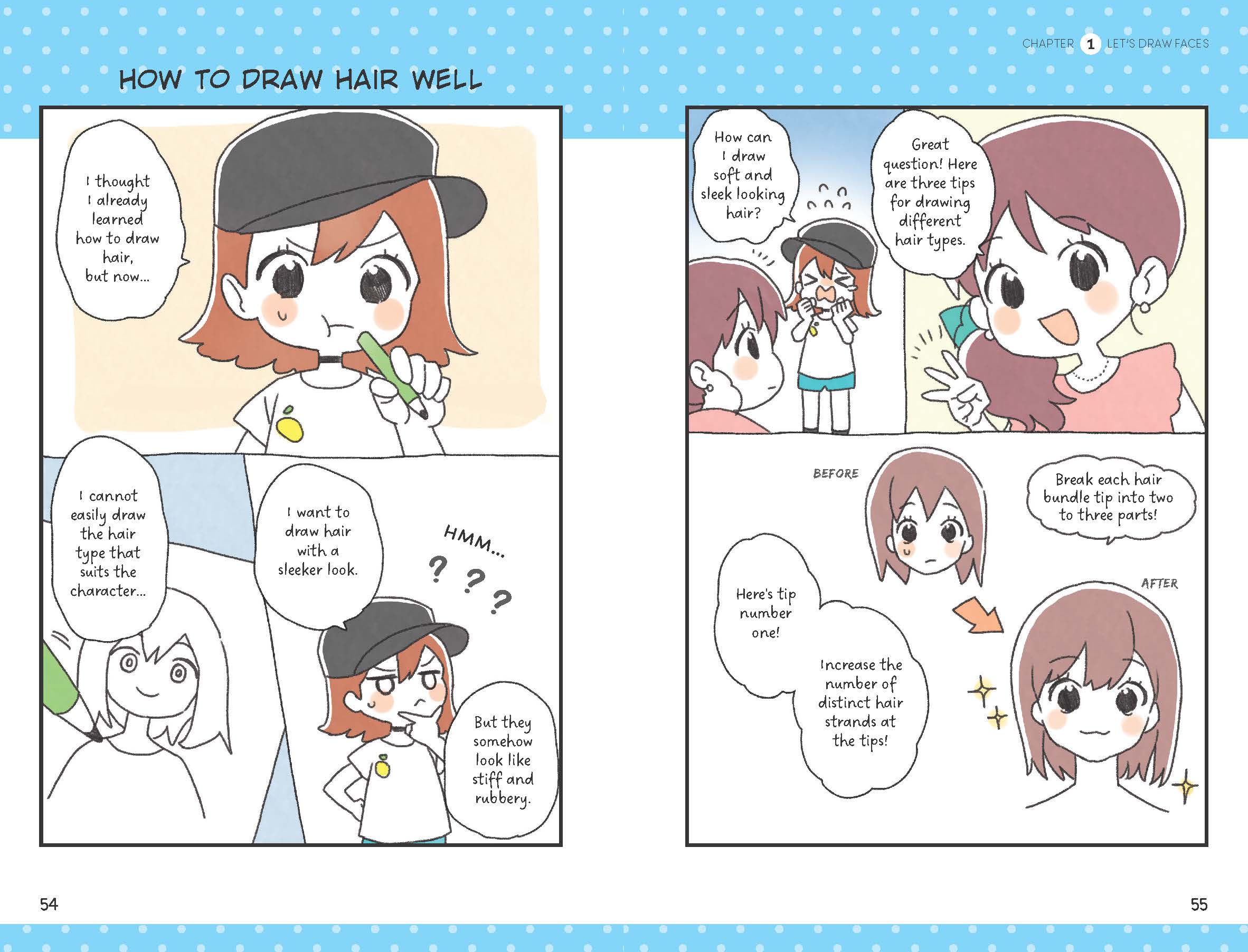 Learn to Draw Manga Faces for Kids, Learn to draw with easy-to-follow ...