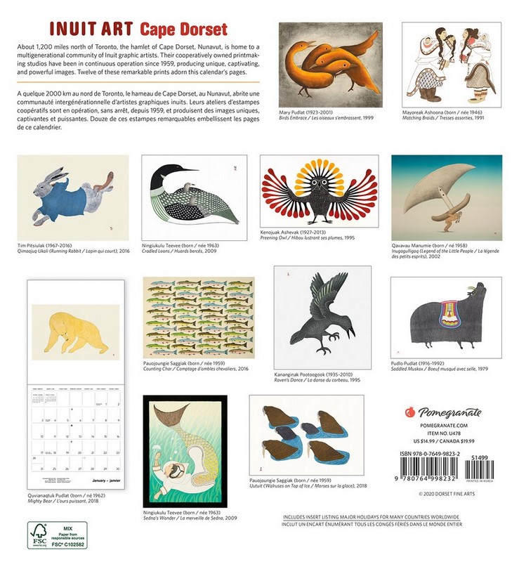 Inuit Art Cape Dorset - 2021 Wall Calendar by Cape Dorset ...
