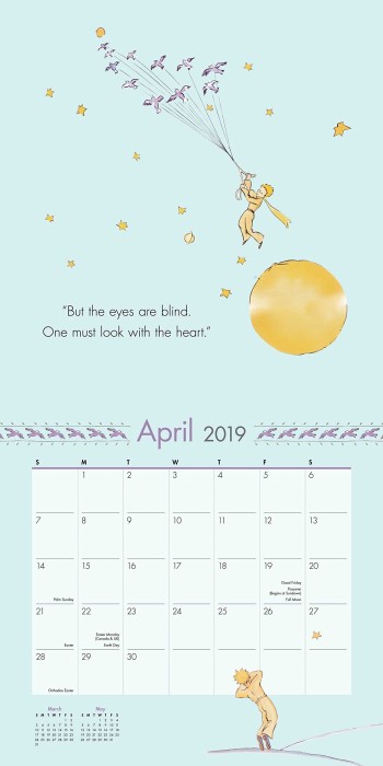 The Little Prince 2019 Square Wall Calendar, 2019 Wall Calendar by ...