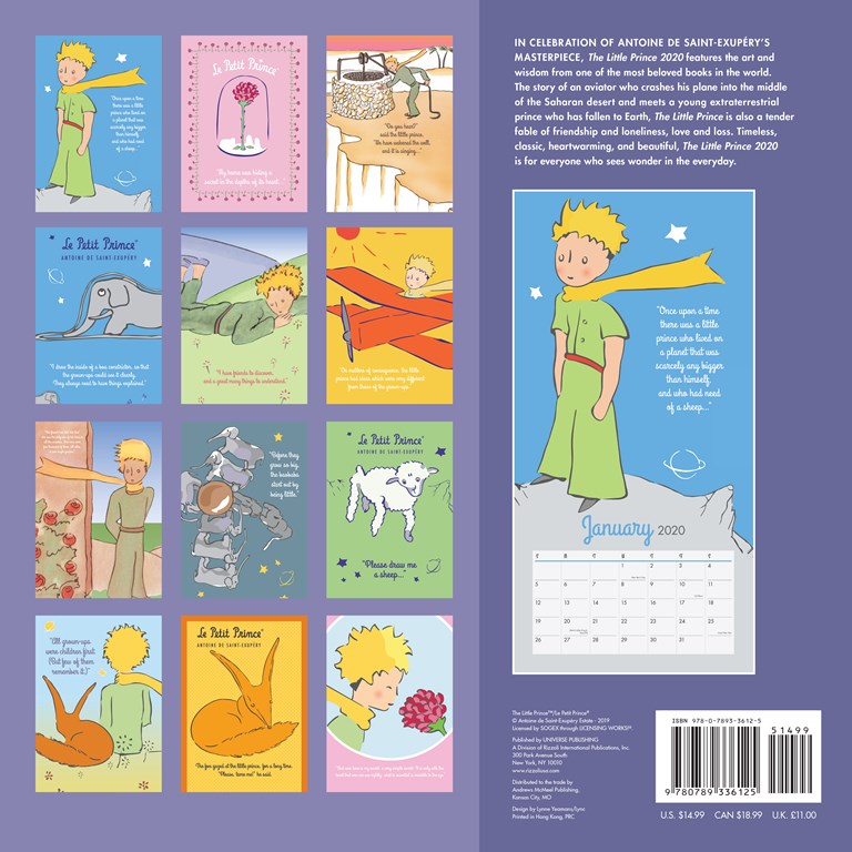 The Little Prince 2020 Calendar by Antoine De Saint-Exupery ...