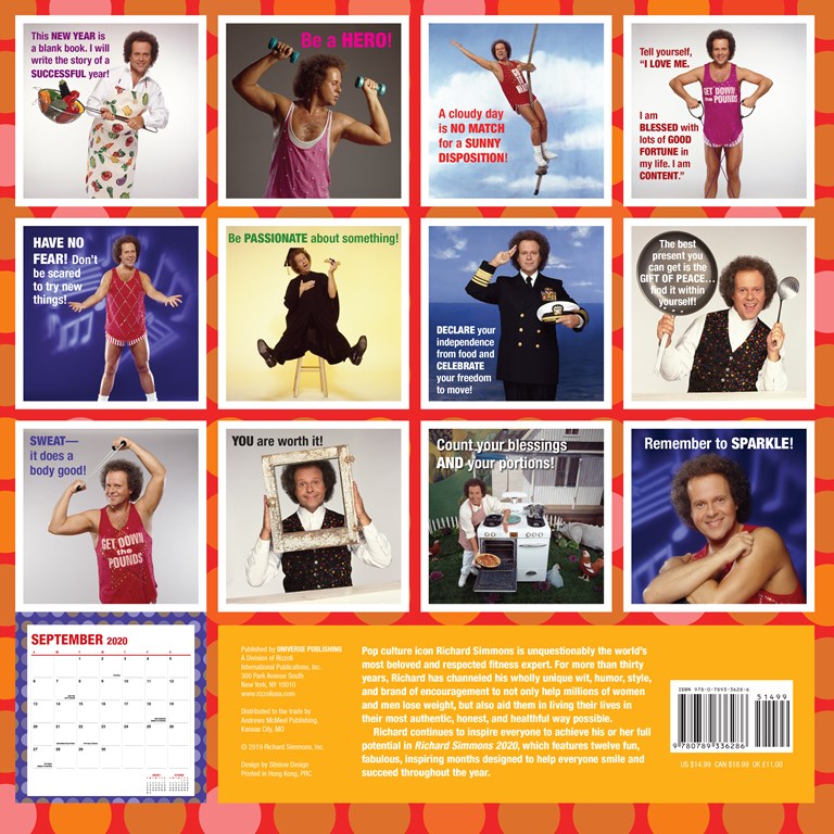 Richard Simmons 2020 Calendar by Richard Simmons | 9780789336286 ...