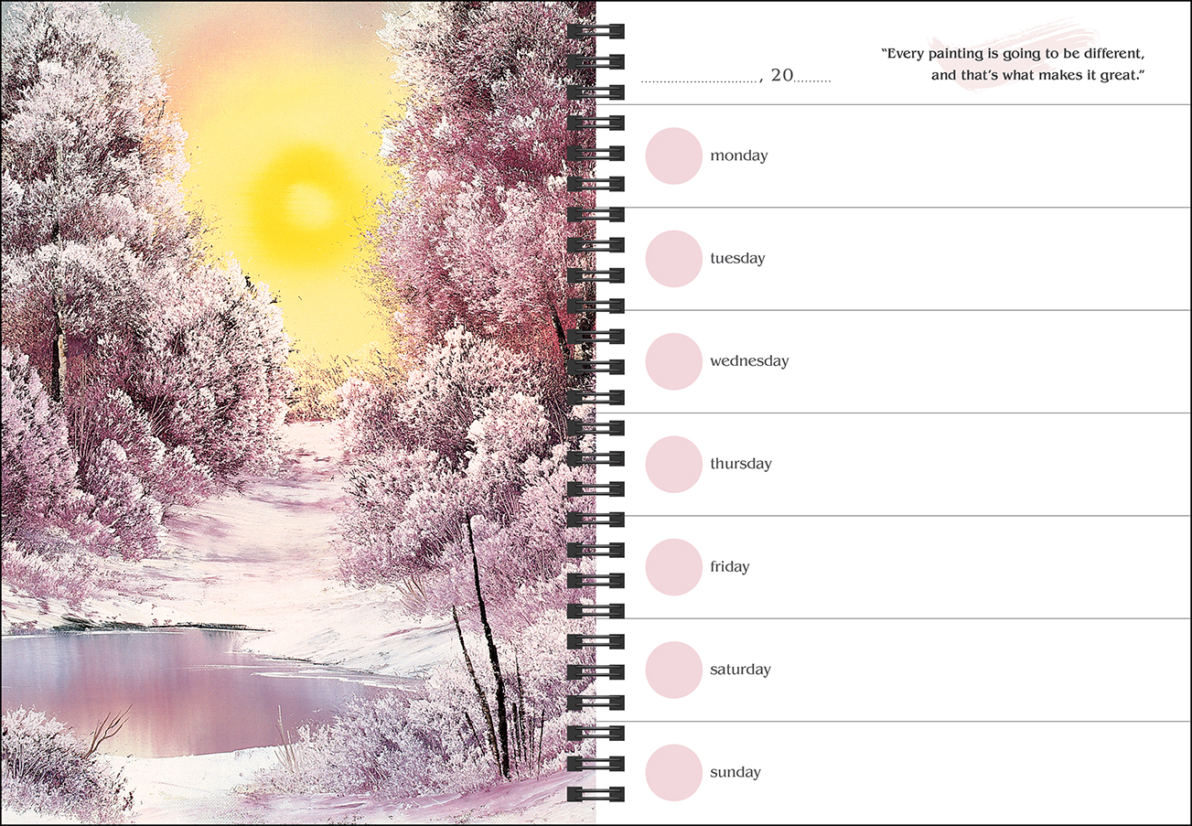 Bob Ross - Agenda Undated Desk Calendar by Andrews McMeel Publishing | 9780789337535 | Booktopia