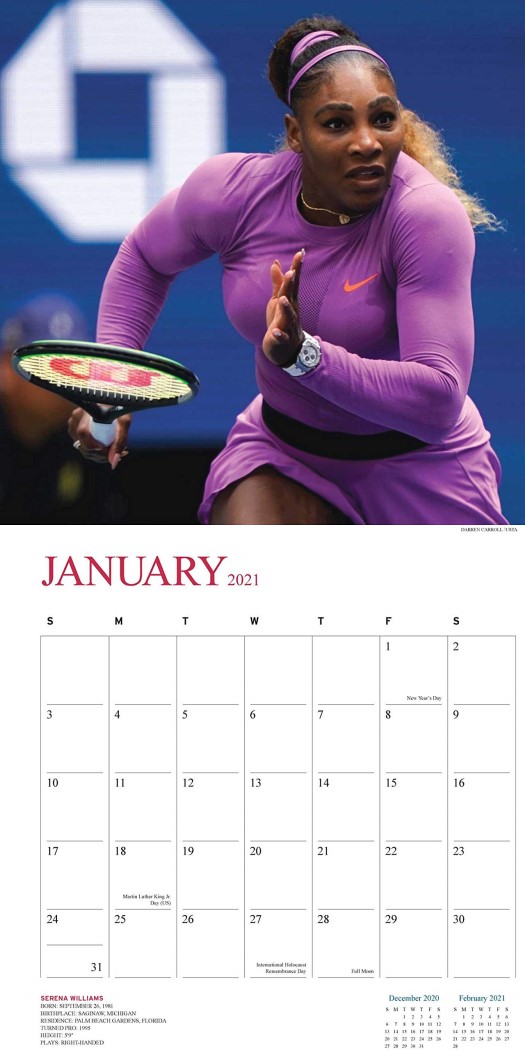 Tennis - 2021 Wall Calendar, The Official U.S. Open Calendar by United ...