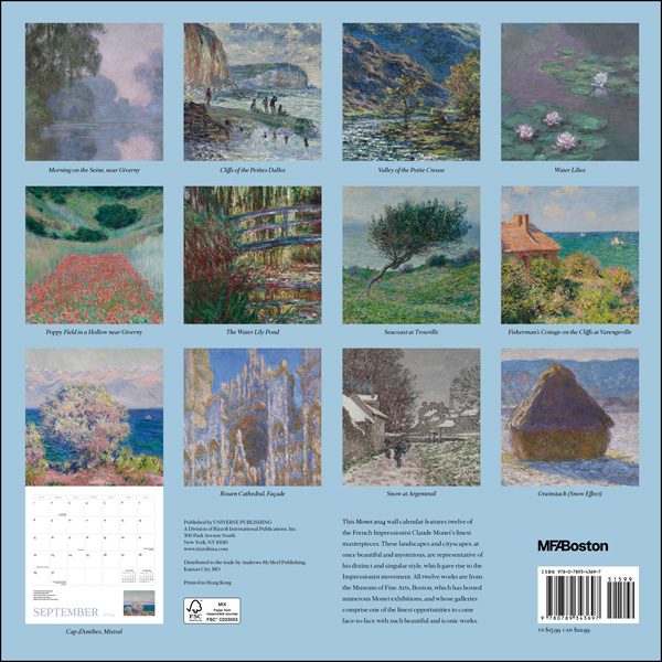 Monet - 2024 Wall Calendar by Andrews McMeel Publishing | 9780789343697 | Booktopia