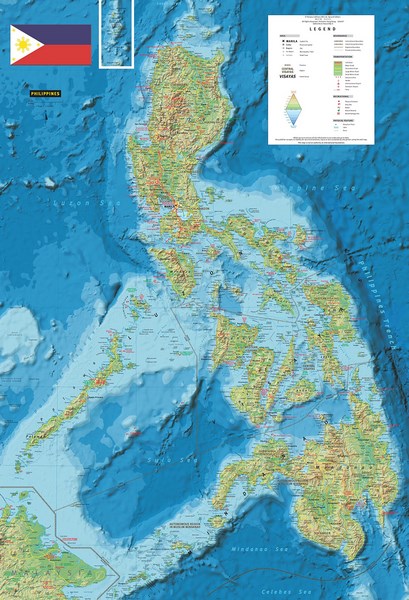 Philippines Wall Map : Periplus Wall Maps, Periplus Wall Maps by ...