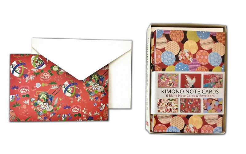 Kimono Note Cards, 6 Blank Note Cards & Envelopes (4 x 6 inch cards in ...