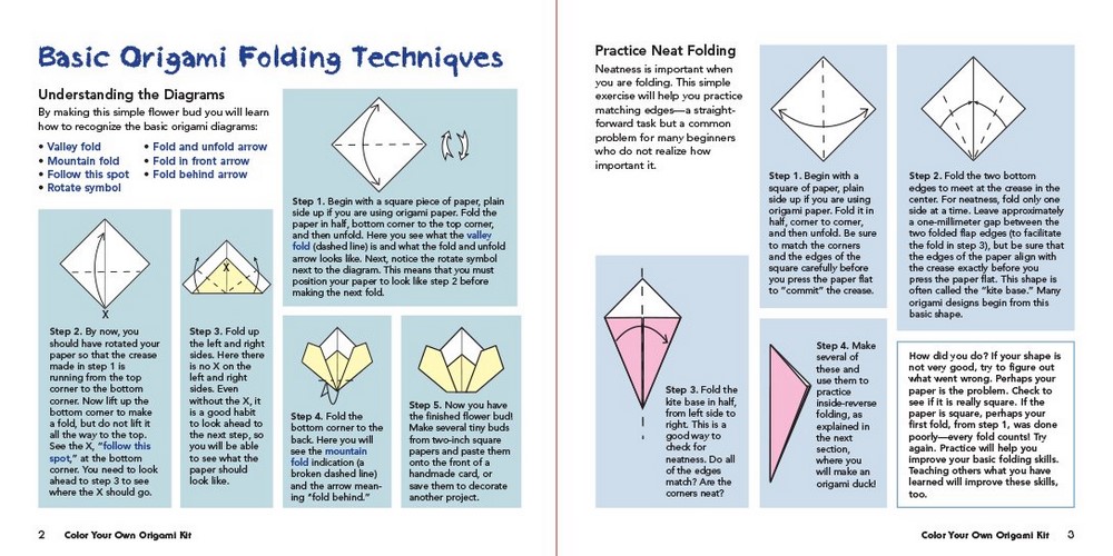 Color Your Own Origami Kit, Creative, Colorful, Relaxing Fun: 7 Fine ...