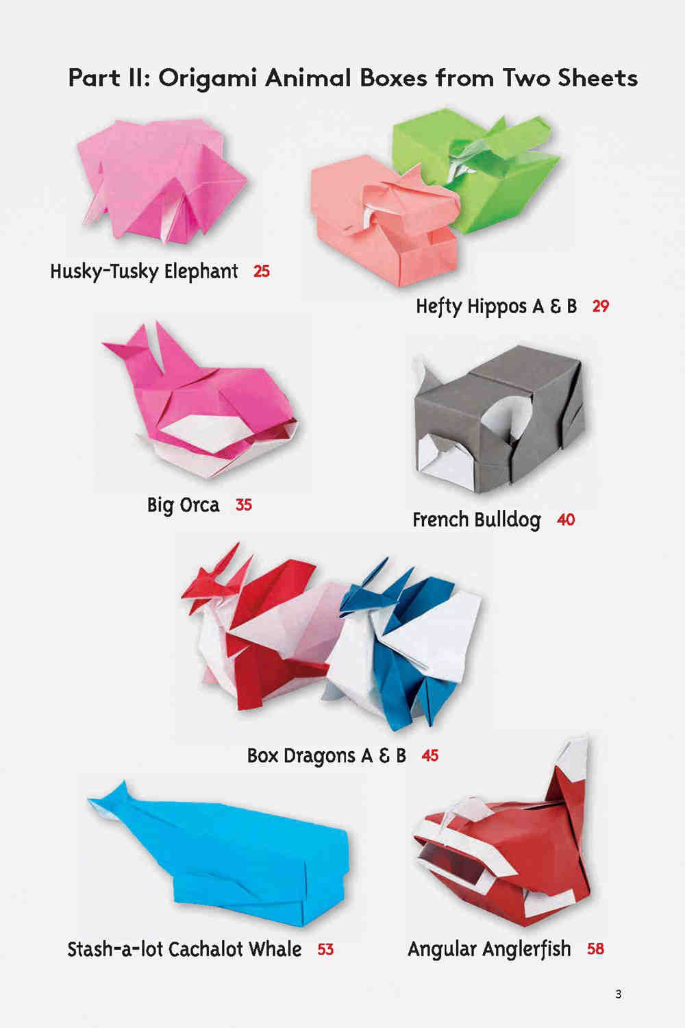 Origami Animal Boxes Kit by Kimura Yoshihisa | Cute Paper Models with ...