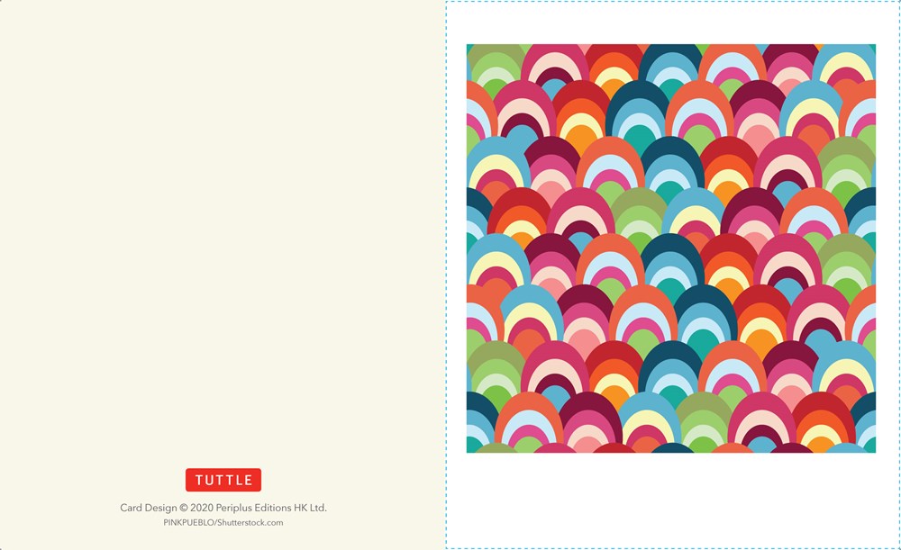 Rainbow Patterns, 16 Note Cards, 16 Different Blank Cards with 17 ...