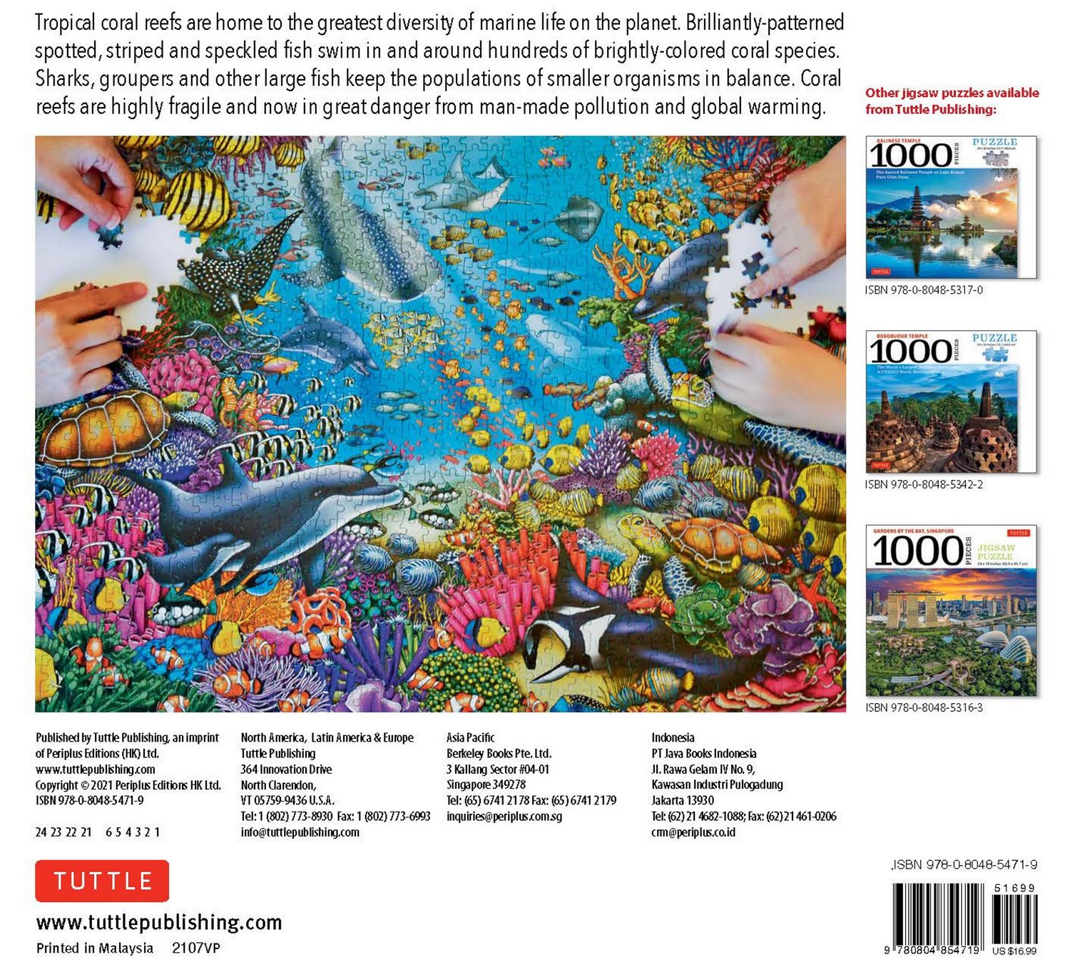 Tropical Coral Reef - Puzzle, 1000-Piece Jigsaw Puzzle by Tuttle ...