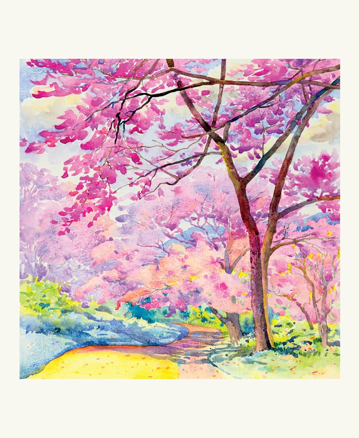 Cherry Blossom Art 16 Note Cards, 16 Different Blank Cards with ...