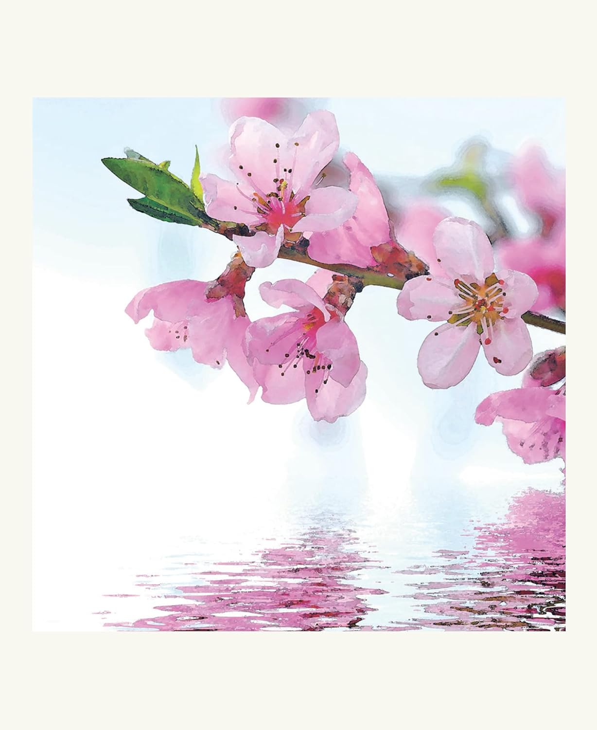Cherry Blossom Art 16 Note Cards, 16 Different Blank Cards with ...