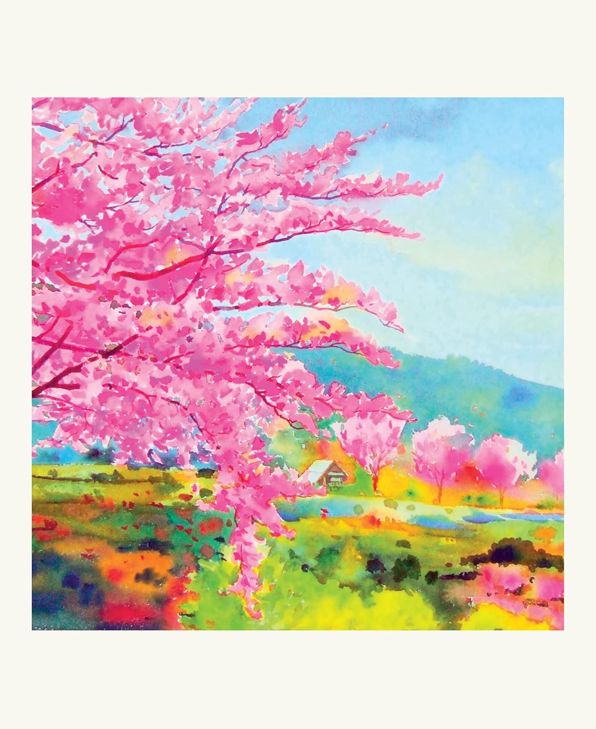 Cherry Blossom Art 16 Note Cards, 16 Different Blank Cards with ...