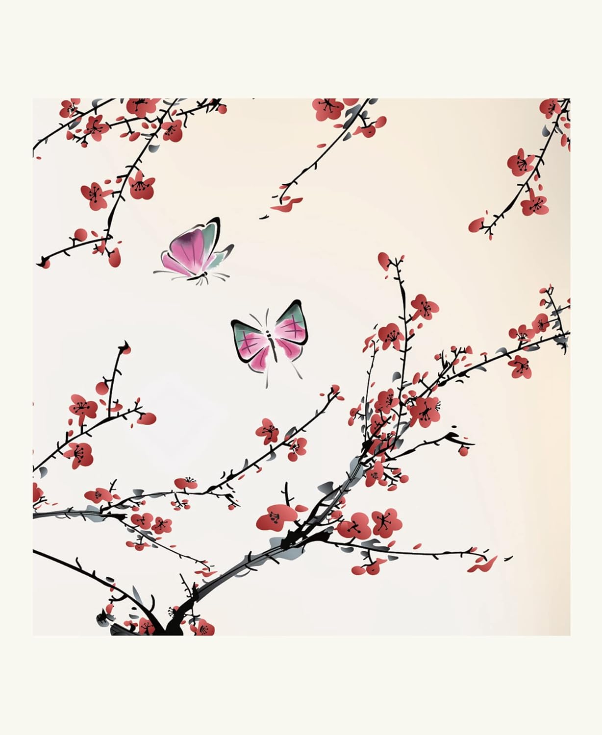 Cherry Blossom Art 16 Note Cards, 16 Different Blank Cards with ...