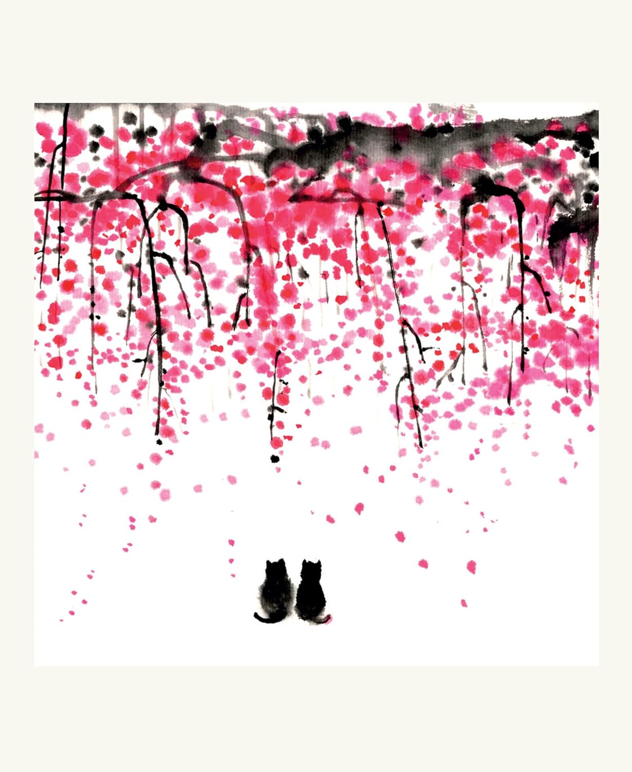 Cherry Blossom Art 16 Note Cards, 16 Different Blank Cards with ...