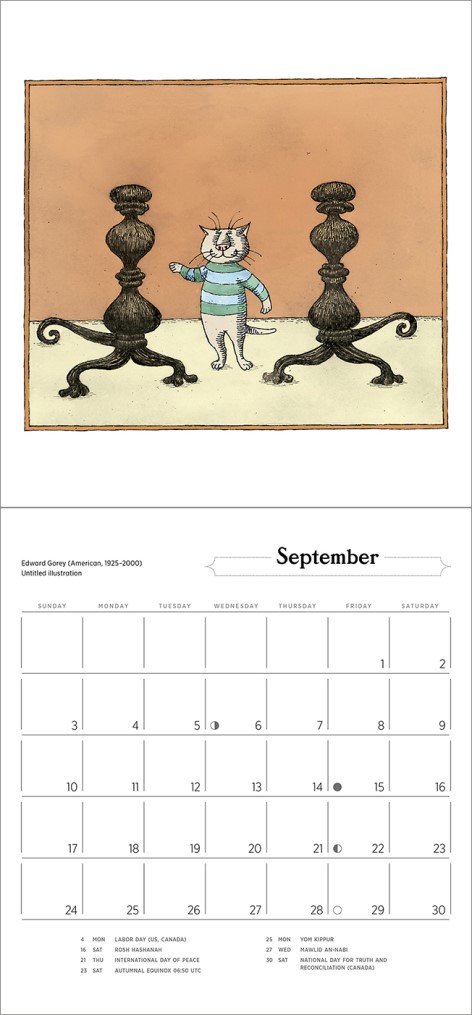 Edward Gorey - 2023 Mini Wall Calendar by Edward Gorey | 9781087504148 ...