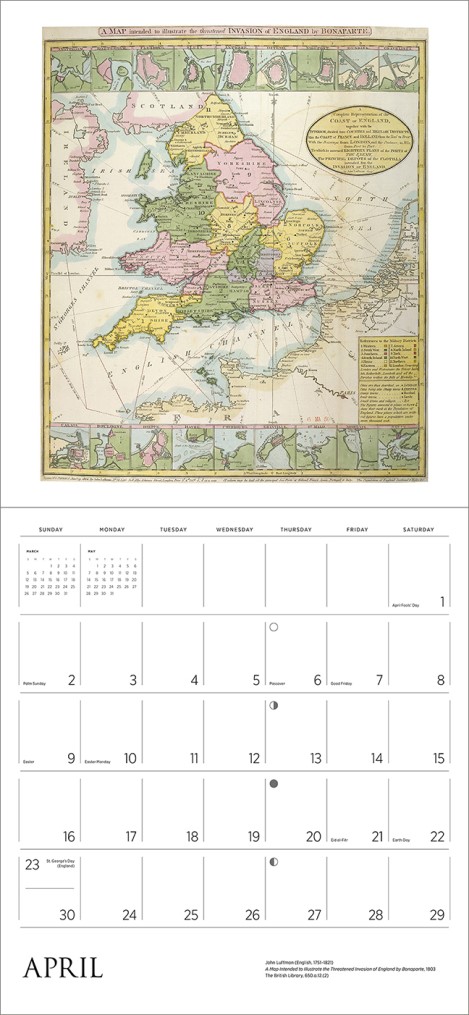 Antique Maps - 2023 Wall Calendar by Pomegranate | 9781087504582 ...
