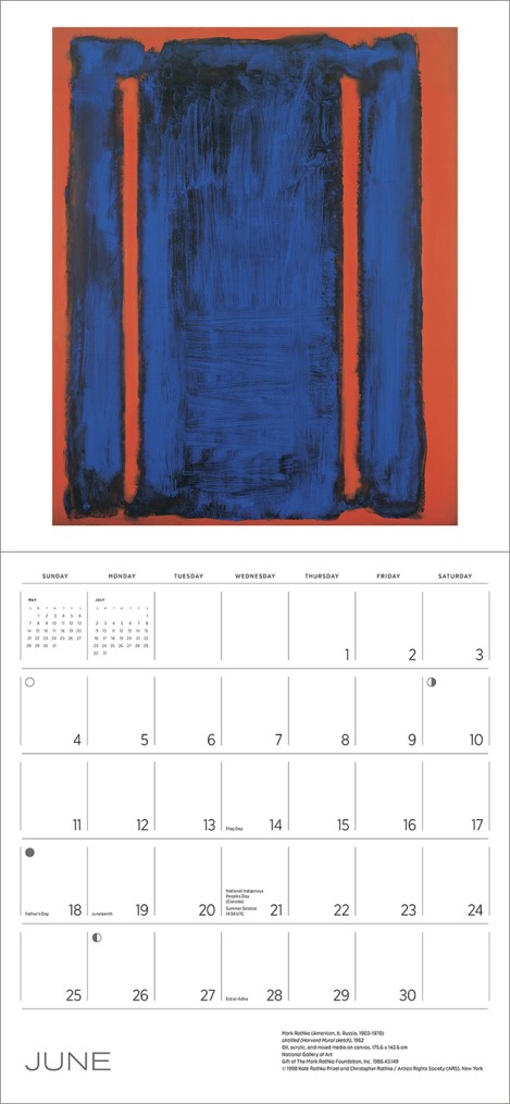 Rothko - 2023 Wall Calendar by Mark Rothko | 9781087504674 | Booktopia