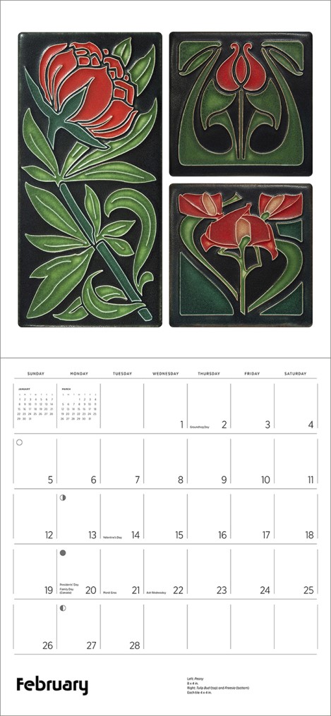 Arts & Crafts Tiles: Made by Motawi Tileworks - 2023 Wall Calendar by ...