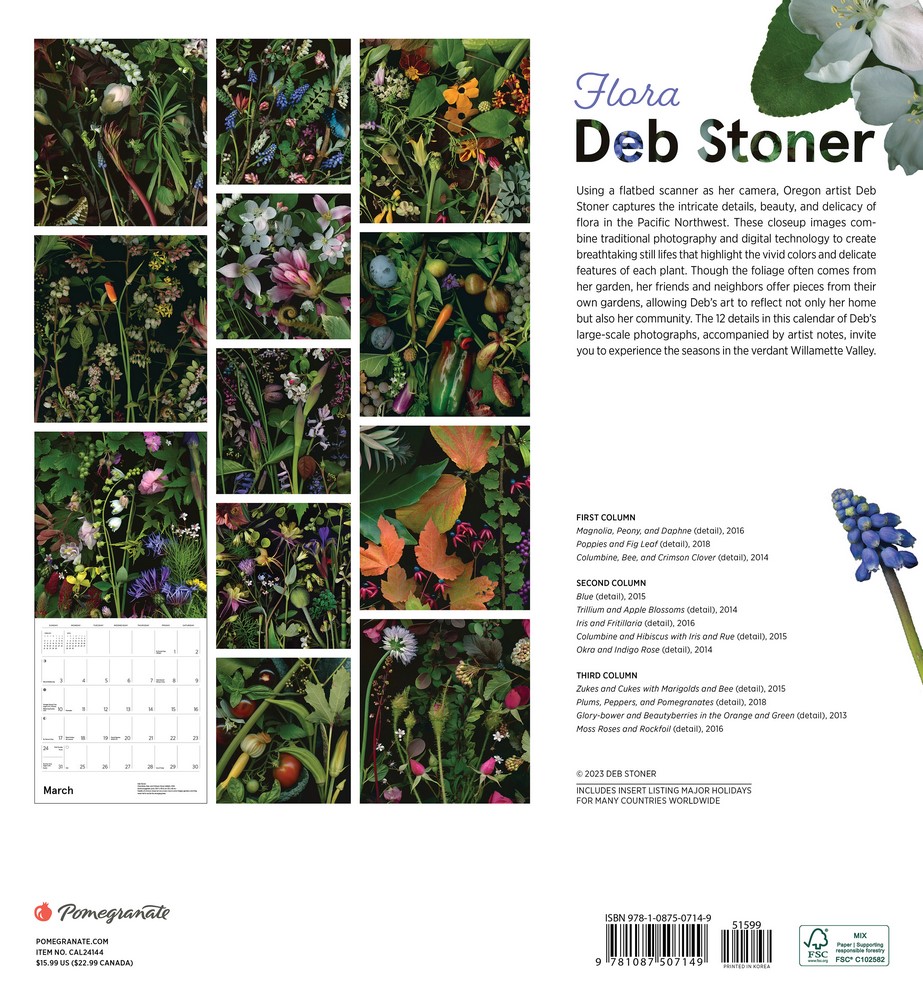 Flora by Deb Stoner - 2024 Wall Calendar by Pomegranate | 9781087507149 ...