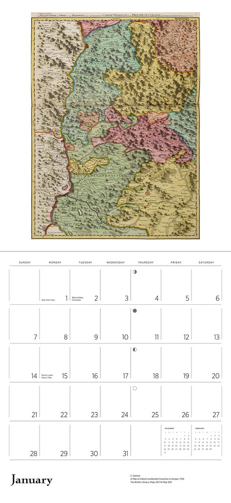 Antique Maps - 2024 Wall Calendar by Pomegranate | 9781087507194 ...