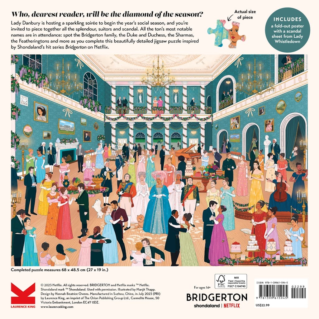 The World of Bridgerton - Puzzle, A 1000-piece jigsaw puzzle with over ...
