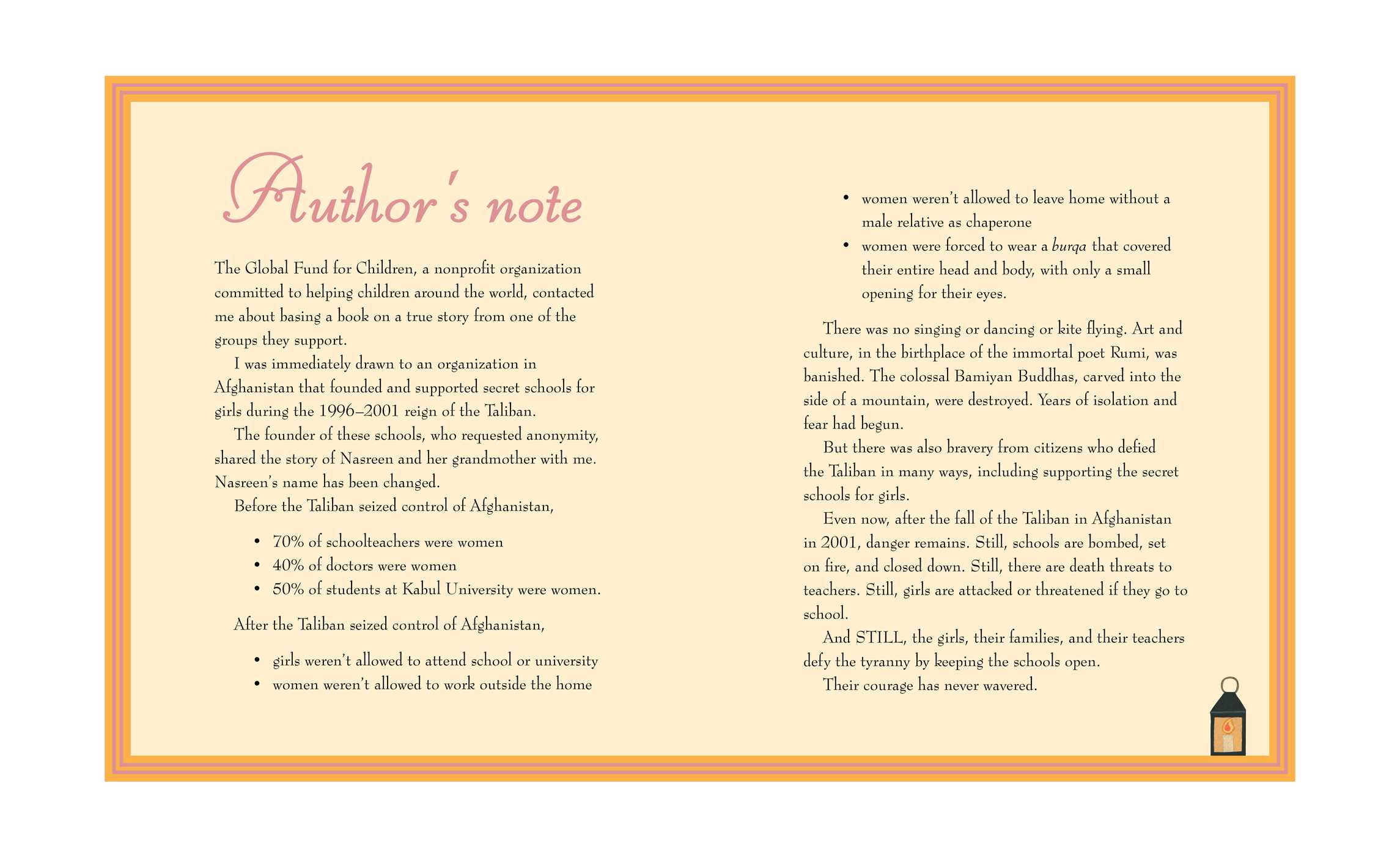 Nasreen's Secret School, A True Story from Afghanistan by Jeanette ...