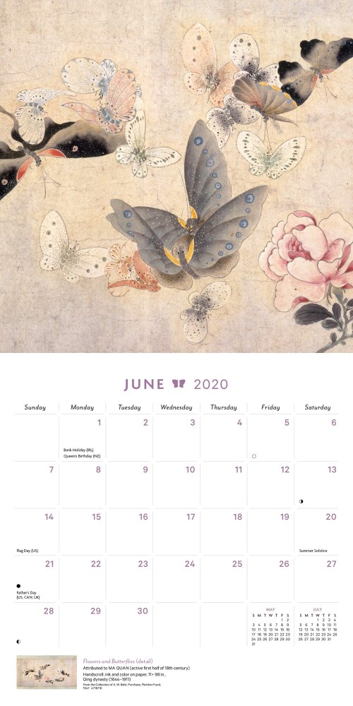 Butterflies - 2020 Mini Wall Calendar by Metropolitan Museum of Art ...