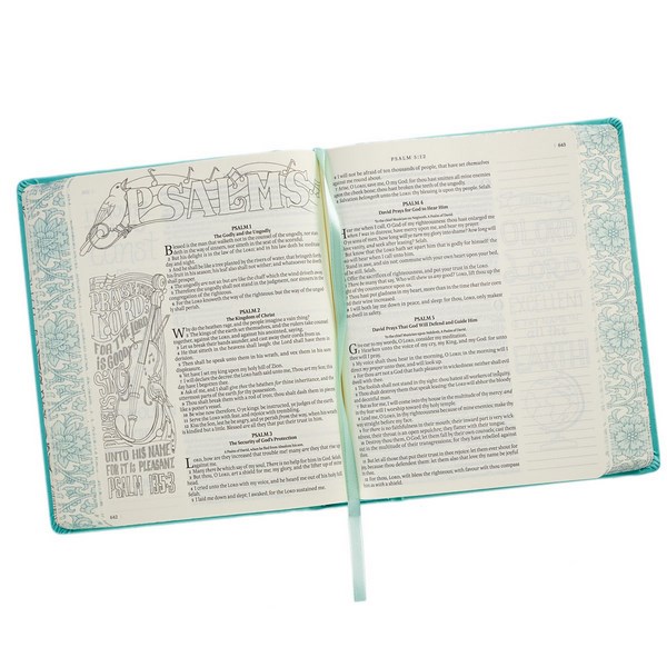 My Creative Bible KJV: Aqua Hardcover Bible for Creative Journaling by ...