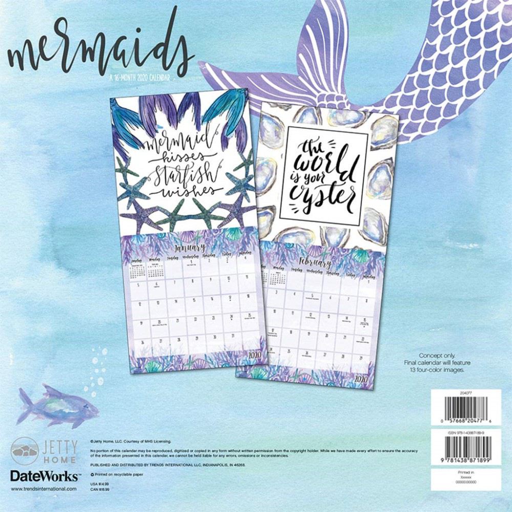 Mermaids 2020 Calendar by Trends International | 9781438871899 | Booktopia