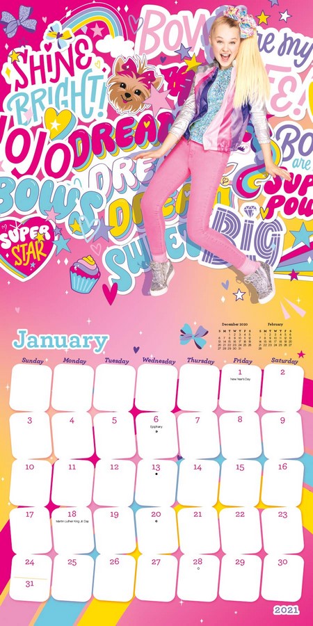 Jojo Siwa - 2021 Mini Wall Calendar by Trends | 9781438874449 | Booktopia