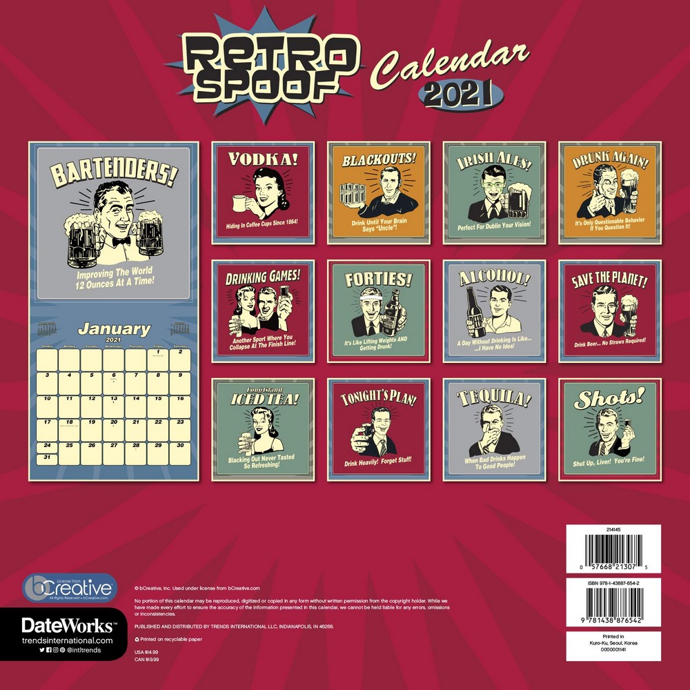 Retro Spoof - 2021 Wall Calendar by Trends | 9781438876542 | Booktopia
