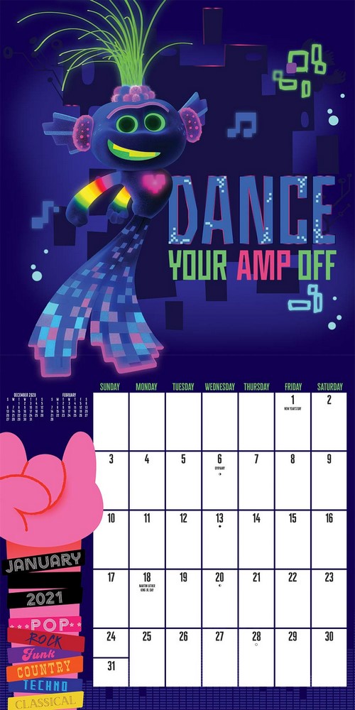 Trolls World Tour - 2021 Wall Calendar by Trends | 9781438876887 ...