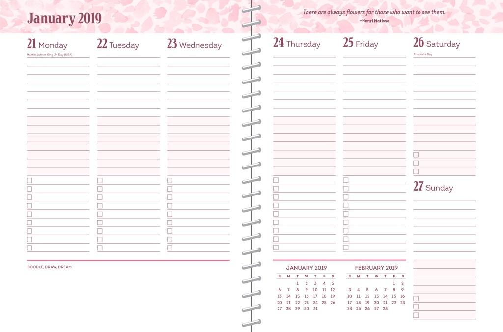 Posh Organized Living Pineapple A-Go-Go 2018-2019 Monthly/Weekly ...