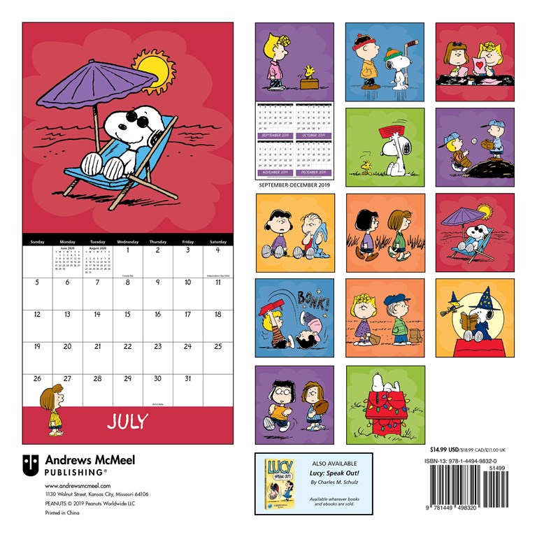 Peanuts - 2020 Wall Calendar by Peanuts Worldwide LLC | 9781449498320 ...