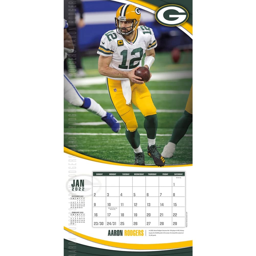 Green Bay Packers Aaron Rodgers - 2022 Wall Calendar by The Lang ...
