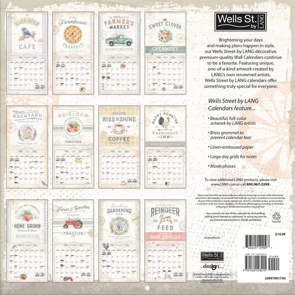 Farm Fresh - 2024 Wall Calendar by The Lang Companies | 9781469428215 ...