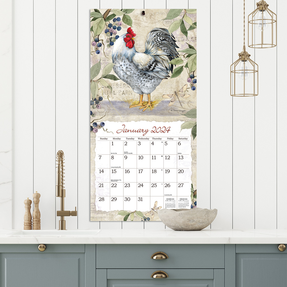 Roosters - 2024 Wall Calendar by The Lang Companies | 9781469428260 ...