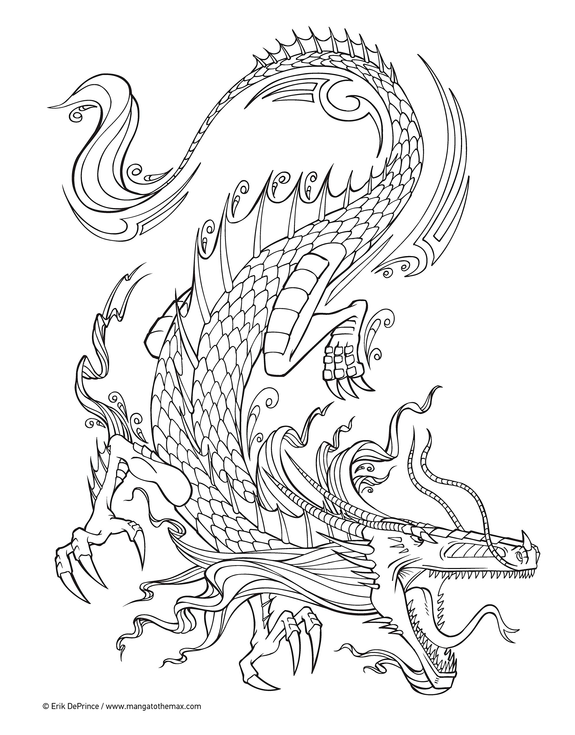 Manga to the Max Dragons : Drawing and Coloring Book, Drawing and ...