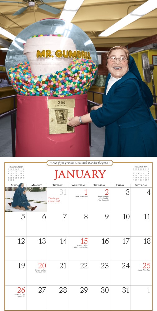 2020 Nuns Having Fun Wall Calendar by Maureen Kelly | 9781523506057 ...