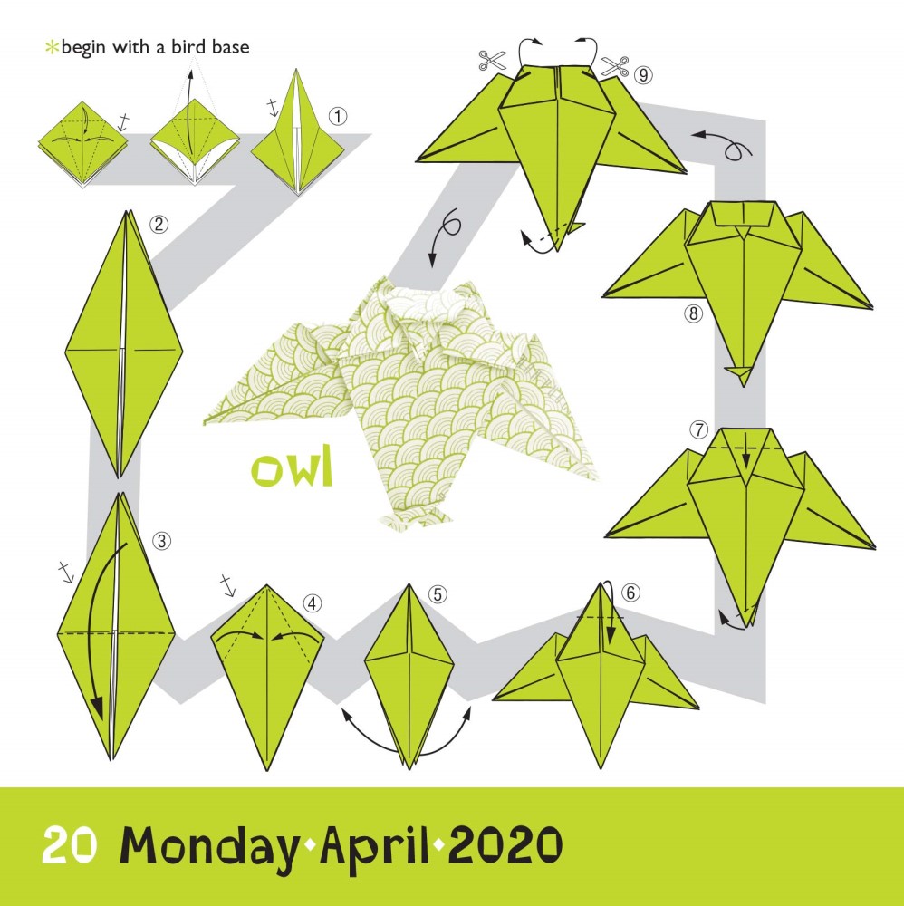 Origami Colour - 2020 Page-A-Day Desk Calendar, A Cat, Goldfish and A ...